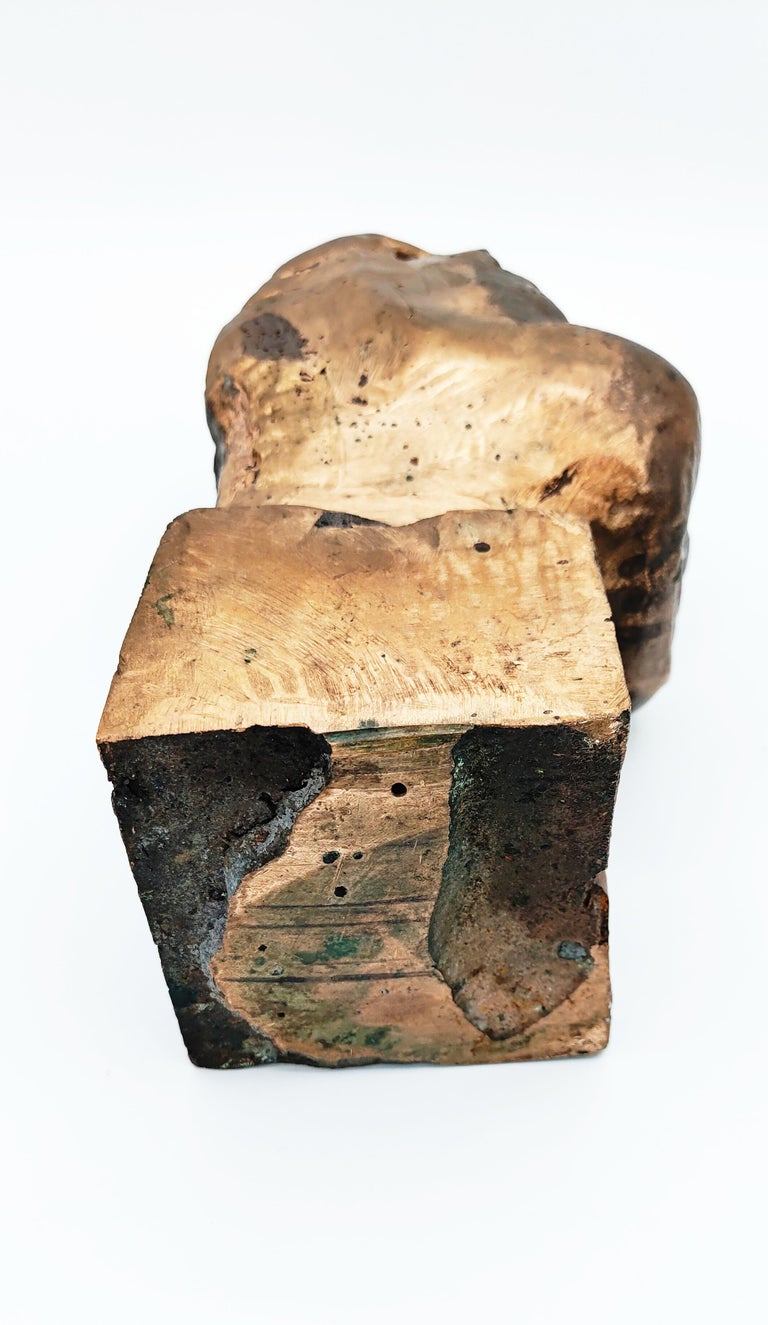 Solid Bronze Head Sculpture, France 1960s For Sale at 1stDibs