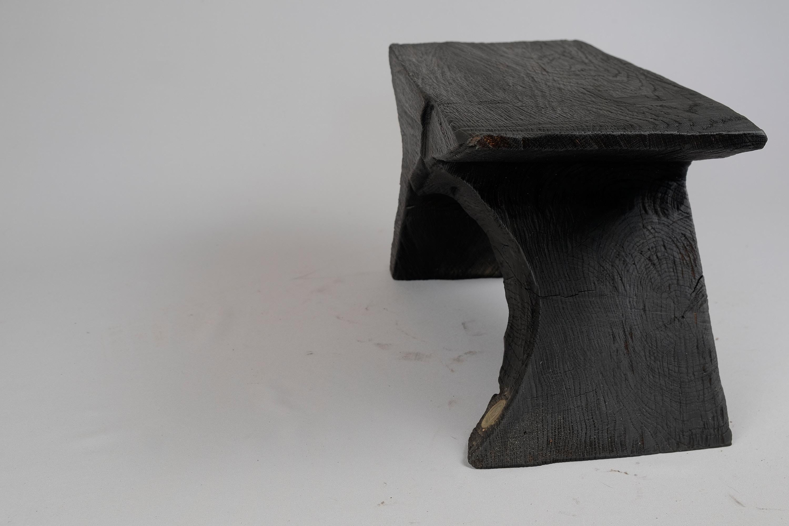 Solid Burnt Wood, Side Table, Stool, Original Contemporary Design For ...