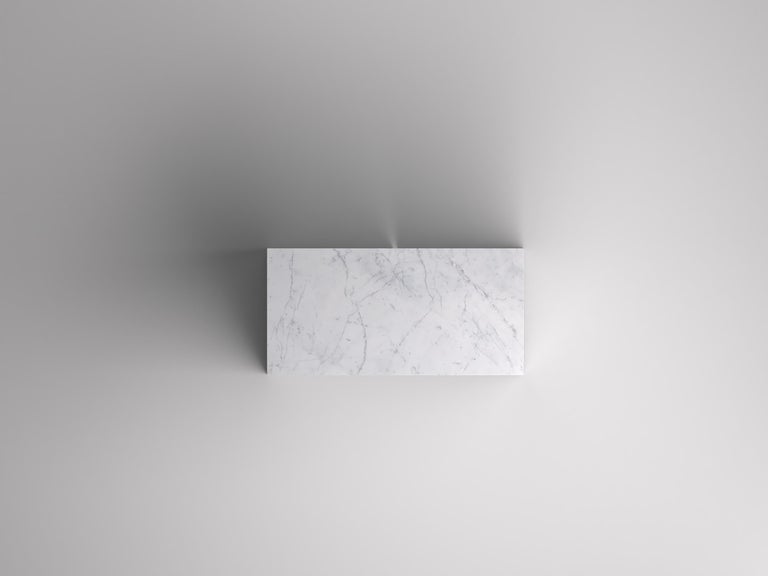 Solid Carrare Marble Chill Mini Console For Sale at 1stDibs