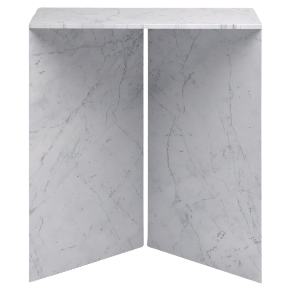 Contemporary, Sustainable White Marbled Salt Console by Roxane Lahidji ...