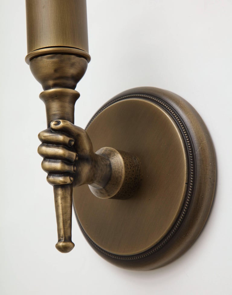 Solid Cast Hand Sconce For Sale at 1stDibs