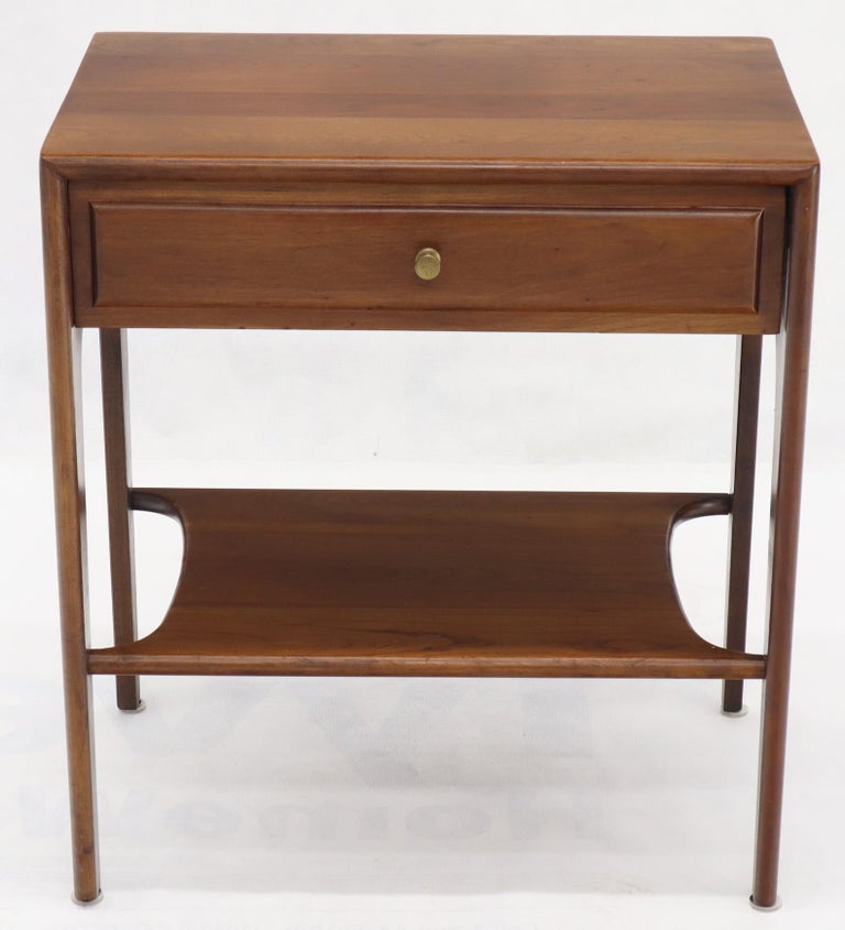 Solid Cherry One Drawer End Table Nightstand Mid-Century Modern at 1stDibs