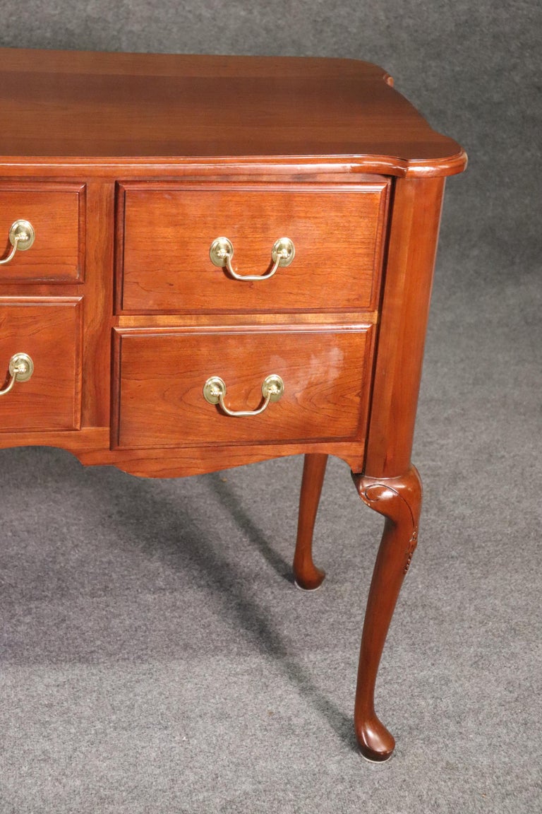 Solid Cherry Queen Anne Harden Sideboard Buffet Server For Sale at 1stDibs