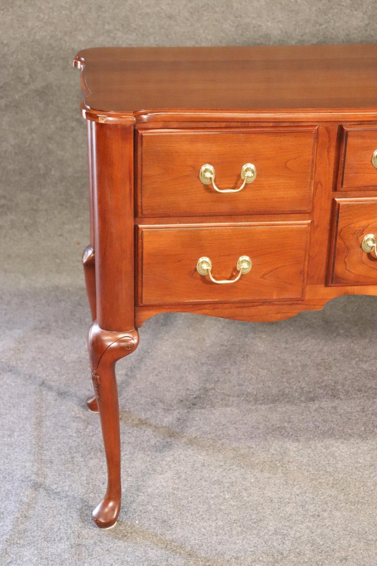 Solid Cherry Queen Anne Harden Sideboard Buffet Server For Sale at 1stDibs