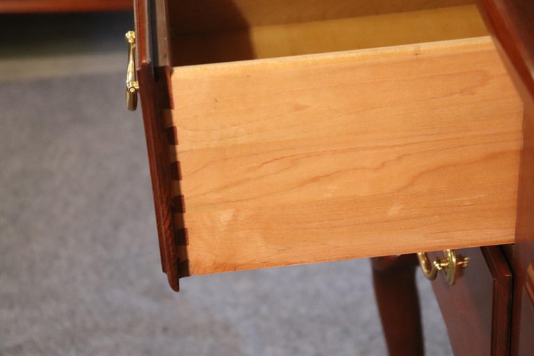 Solid Cherry Queen Anne Harden Sideboard Buffet Server For Sale at 1stDibs