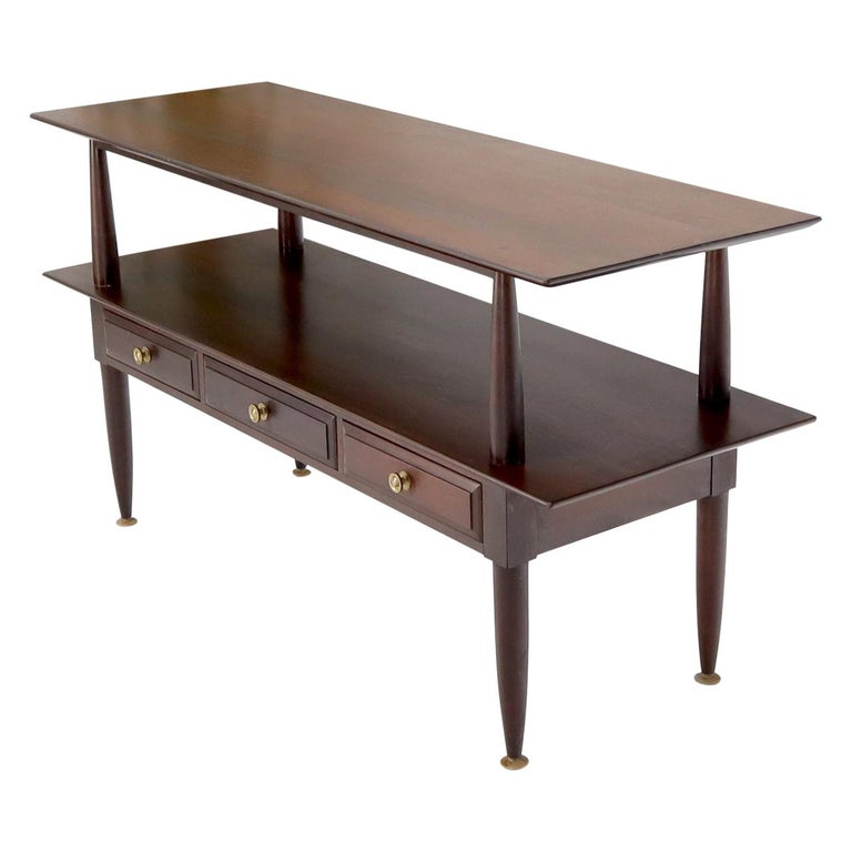 Cherry Sofa Table With Glass Top | Baci Living Room