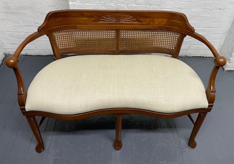 Two Solid Cherrywood Country Style Benches For Sale at 1stDibs
