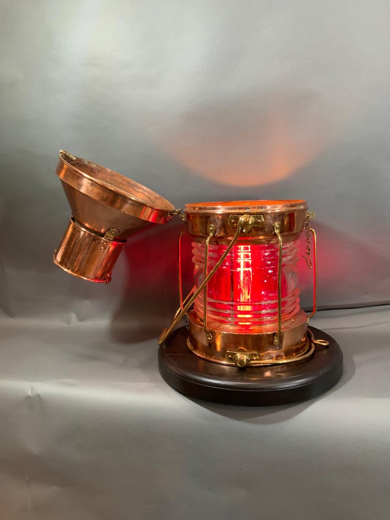 Solid Copper Ship’s Anchor Lantern by Meteorite of England For Sale at ...