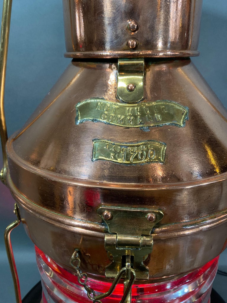 Solid Copper Ship’s Anchor Lantern by Meteorite of England For Sale at ...