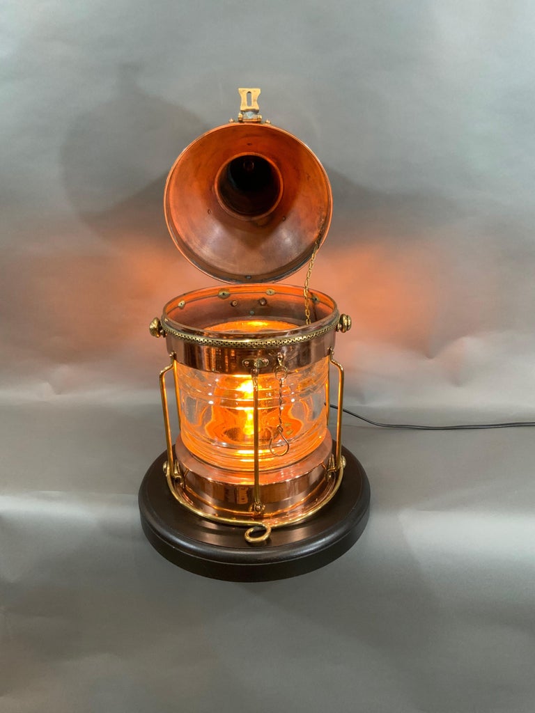 Solid Copper Ships Lantern, circa 1930 For Sale at 1stDibs