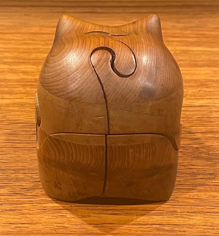 Solid Figural Hippo Puzzle / Paperweight in Pine / Cedar by Deborah D ...