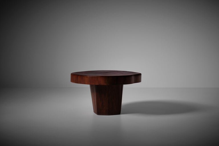 Solid Free Form Wooden Side Table, 1970s For Sale at 1stDibs