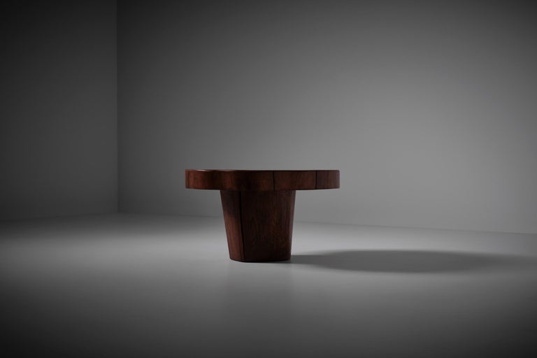 Solid Free Form Wooden Side Table, 1970s For Sale at 1stDibs