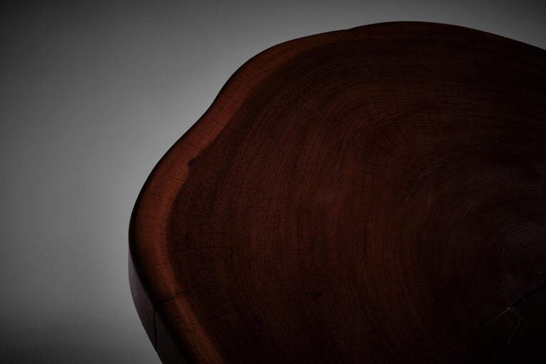 Solid Free Form Wooden Side Table, 1970s For Sale at 1stDibs