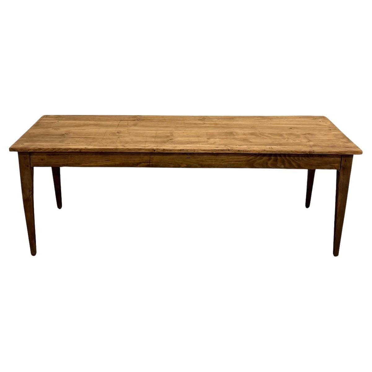Vintage English Pine Farmhouse Dining Table Country Kitchen Island For ...