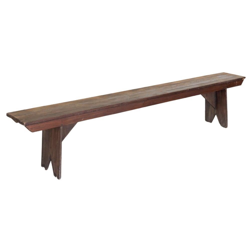 Full Wood Bench For Sale at 1stDibs