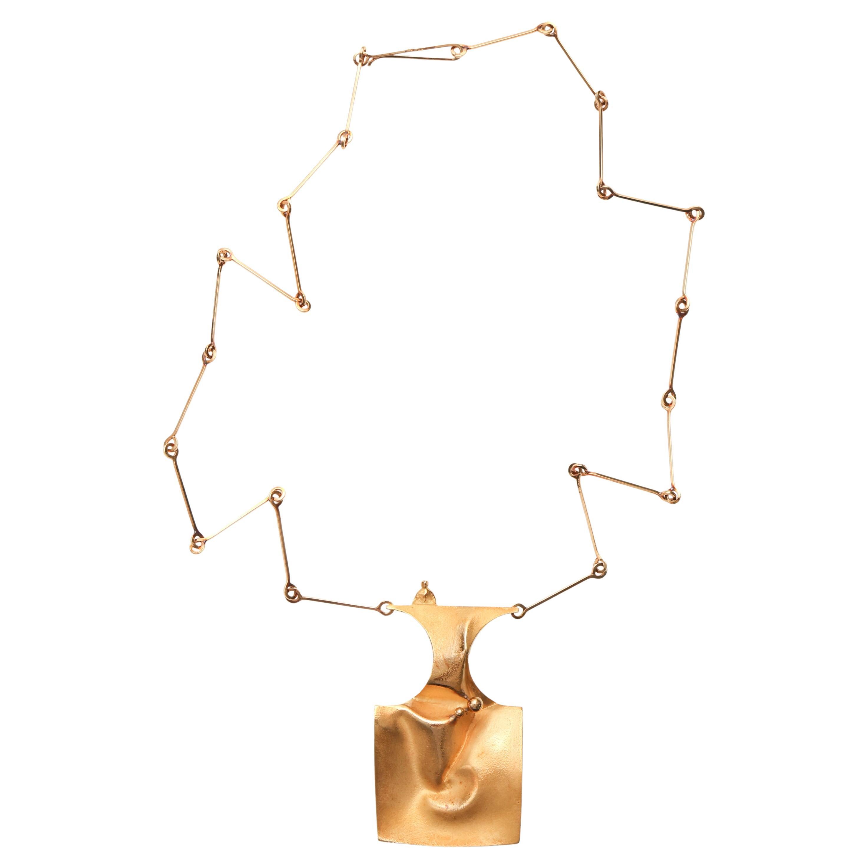 Modernist Necklace 18K Midcentury Studio Piece Arte Suizo Caracas For ...