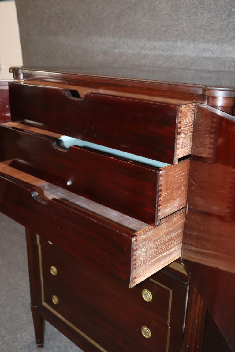 Solid Mahogany French Directoire Style Fitted Chiffarobe Gentleman's ...