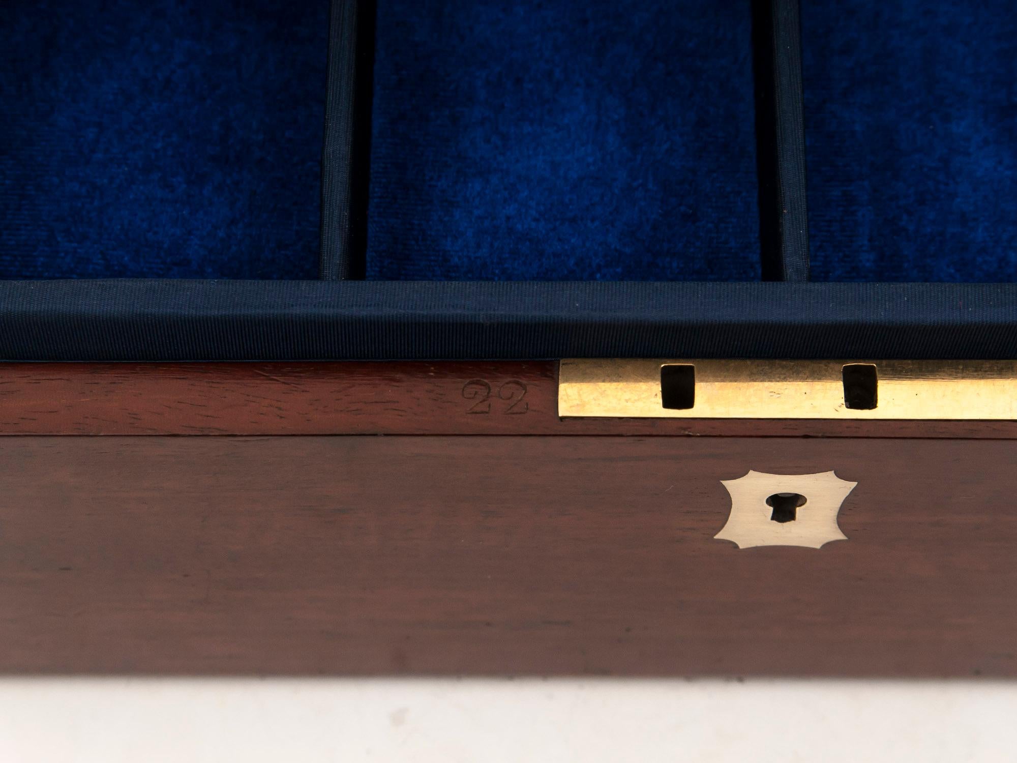 Solid Mahogany Gents Jewelry Box at 1stDibs