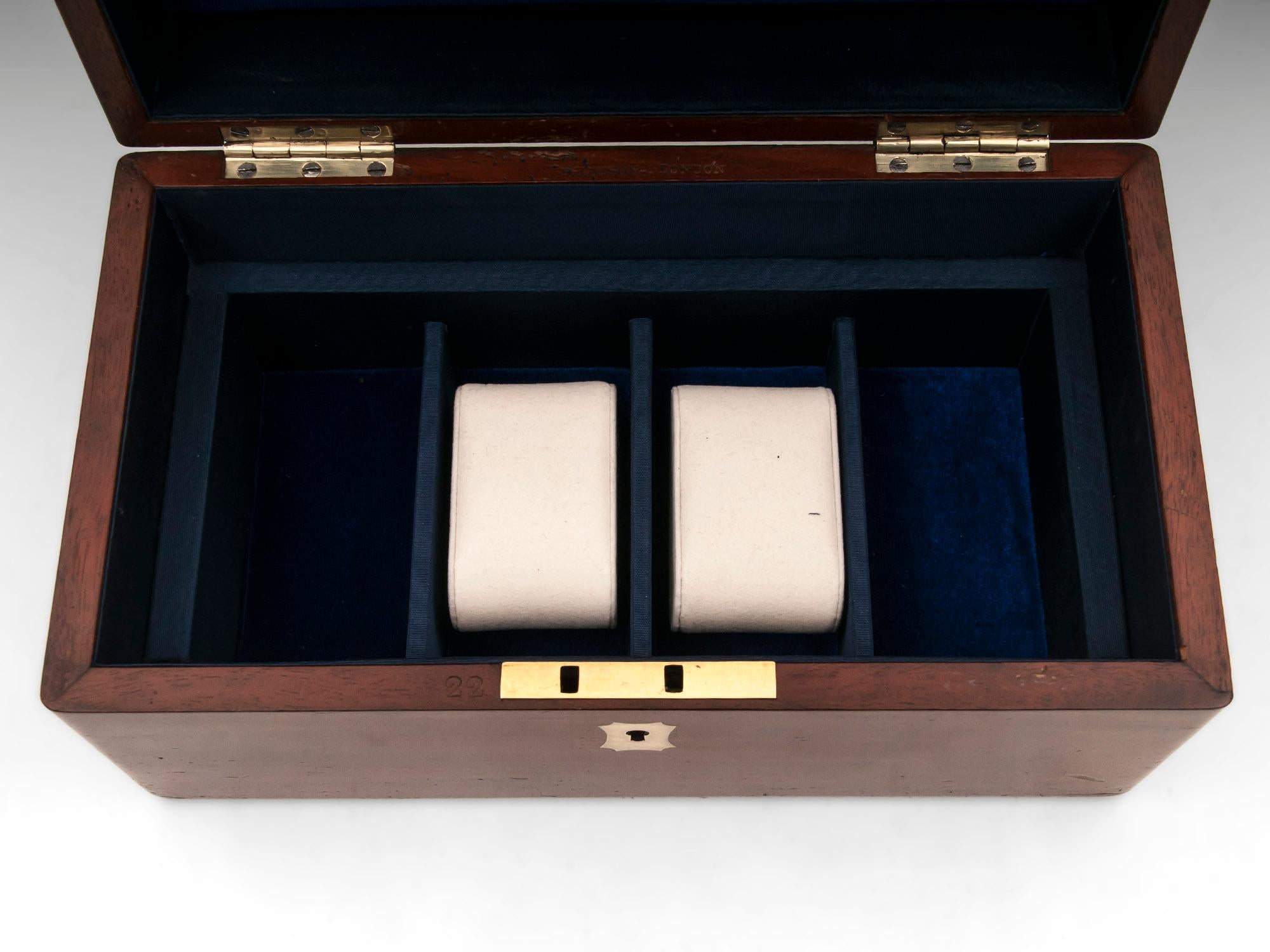 Solid Mahogany Gents Jewelry Box at 1stDibs