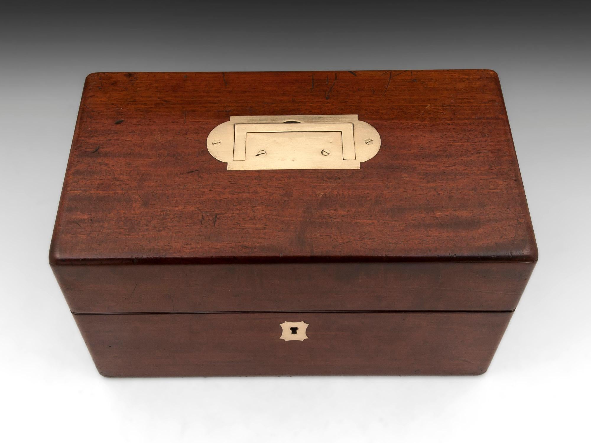 Solid Mahogany Gents Jewelry Box at 1stDibs