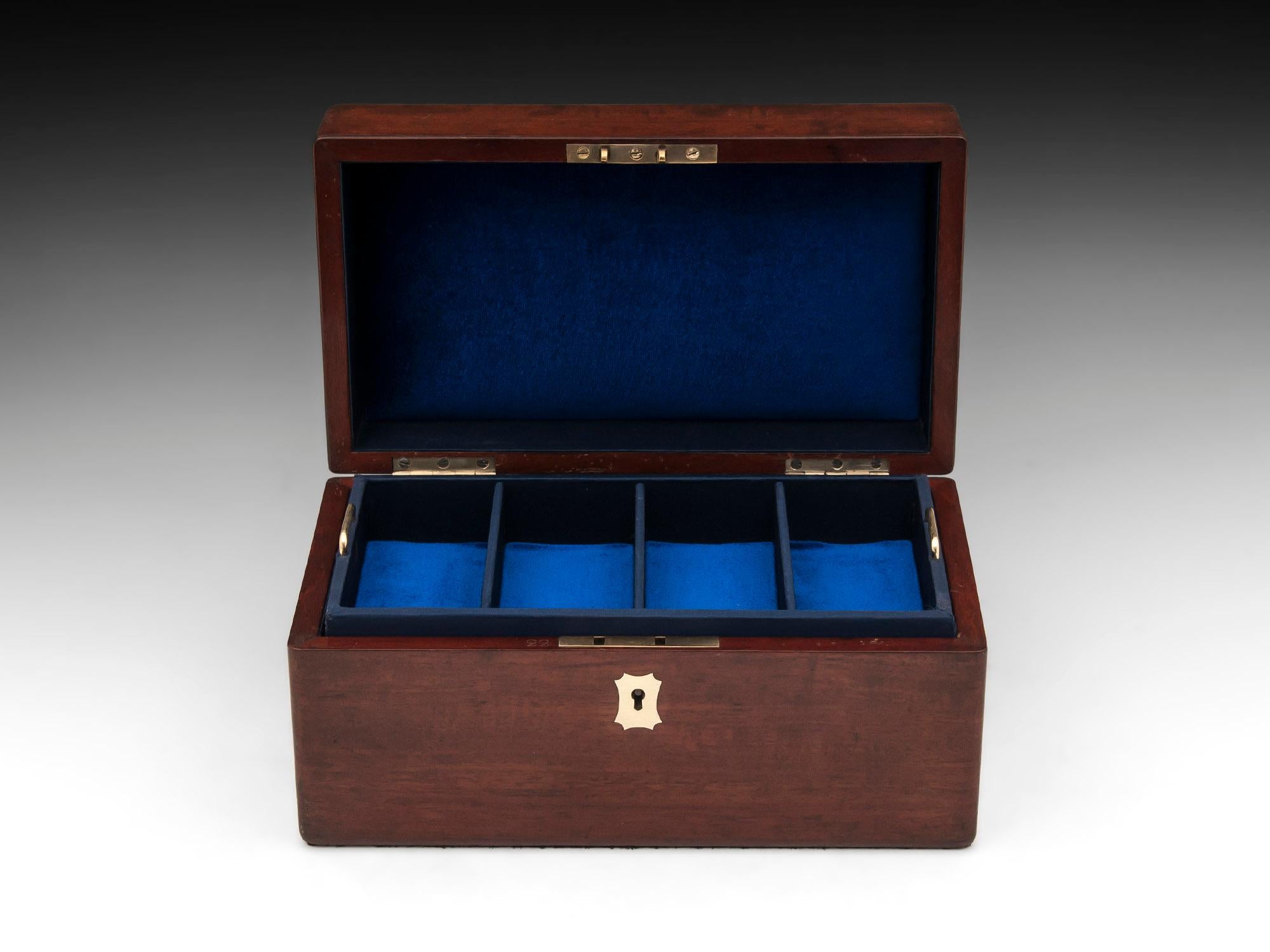Solid Mahogany Gents Jewelry Box at 1stDibs