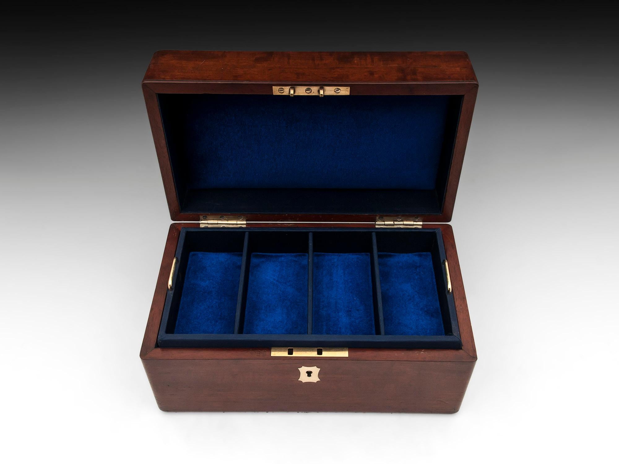 Solid Mahogany Gents Jewelry Box at 1stDibs