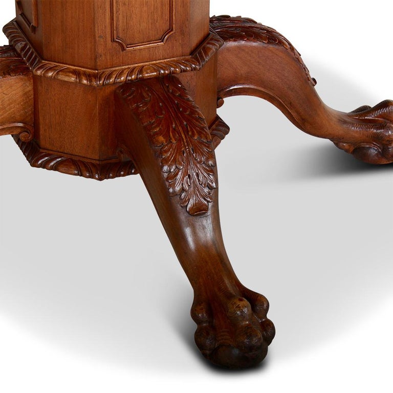 Solid Mahogany Round Chippendale Dining Table at 1stDibs | chippendale ...