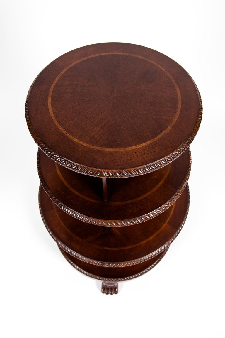 Solid Mahogany Wood Revolving Bookcase at 1stDibs