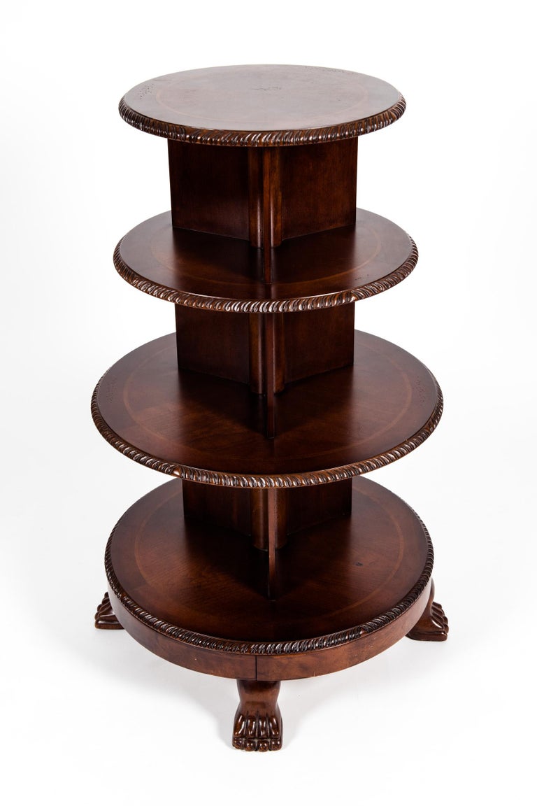 Solid Mahogany Wood Revolving Bookcase at 1stDibs