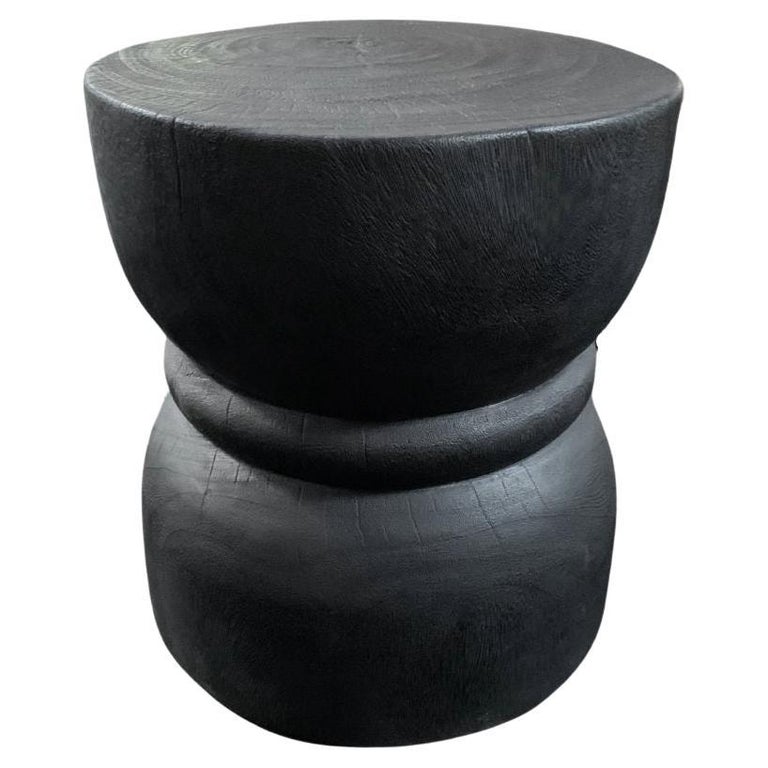 Solid Mango Wood Table, Modern Organic, Burnt Finish For Sale at 1stDibs