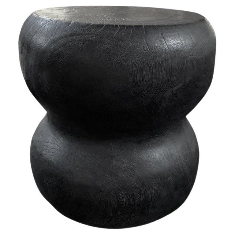 Solid Mango Wood Table, Modern Organic, Burnt Finish For Sale at 1stDibs