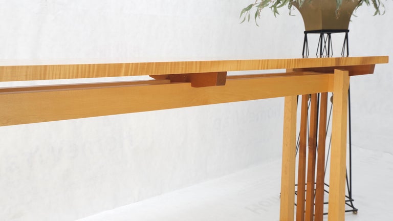 Solid Maple and Walnut Butterfly Joint Studio Made Console Sofa Table ...
