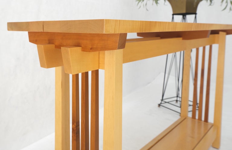 Solid Maple and Walnut Butterfly Joint Studio Made Console Sofa Table ...