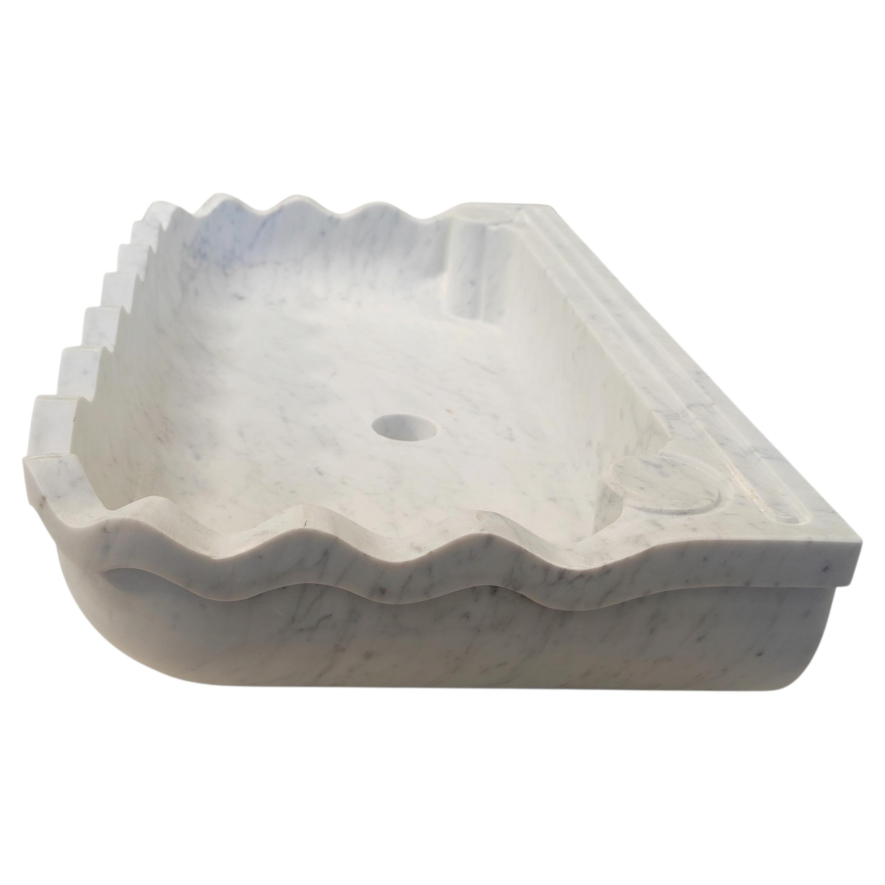 Classical Carved Marble Stone Sink Basin For Sale at 1stDibs