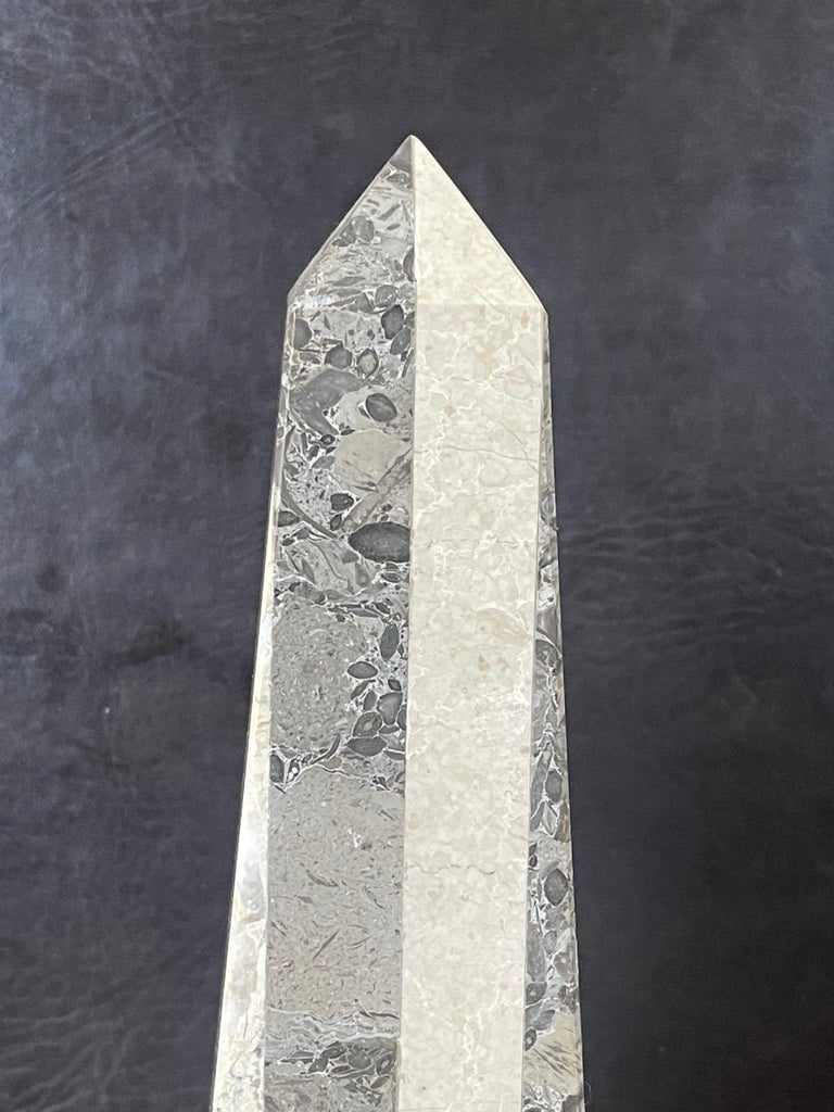 Solid Mixed Marble Decorative Obelisk For Sale at 1stDibs