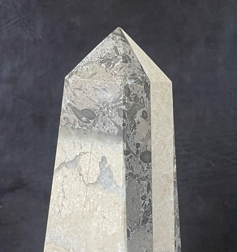 Solid Mixed Marble Decorative Obelisk For Sale at 1stDibs