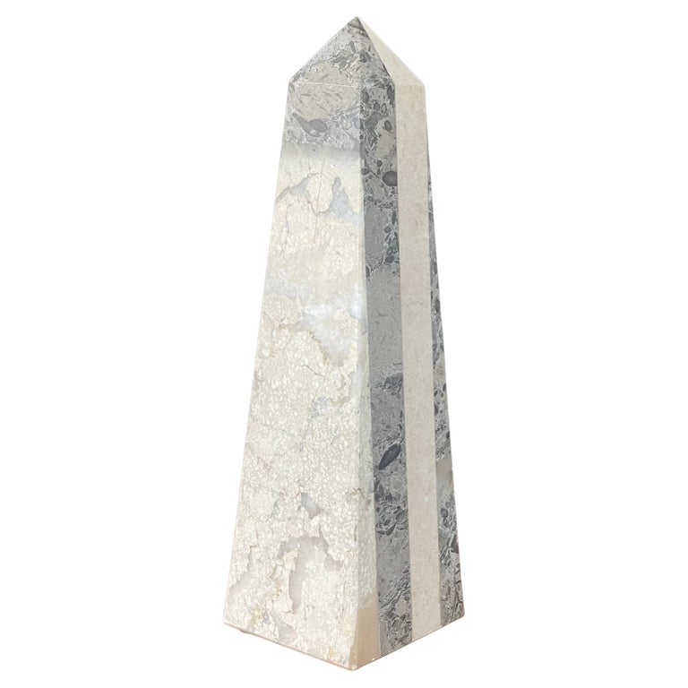 Solid Mixed Marble Decorative Obelisk For Sale at 1stDibs