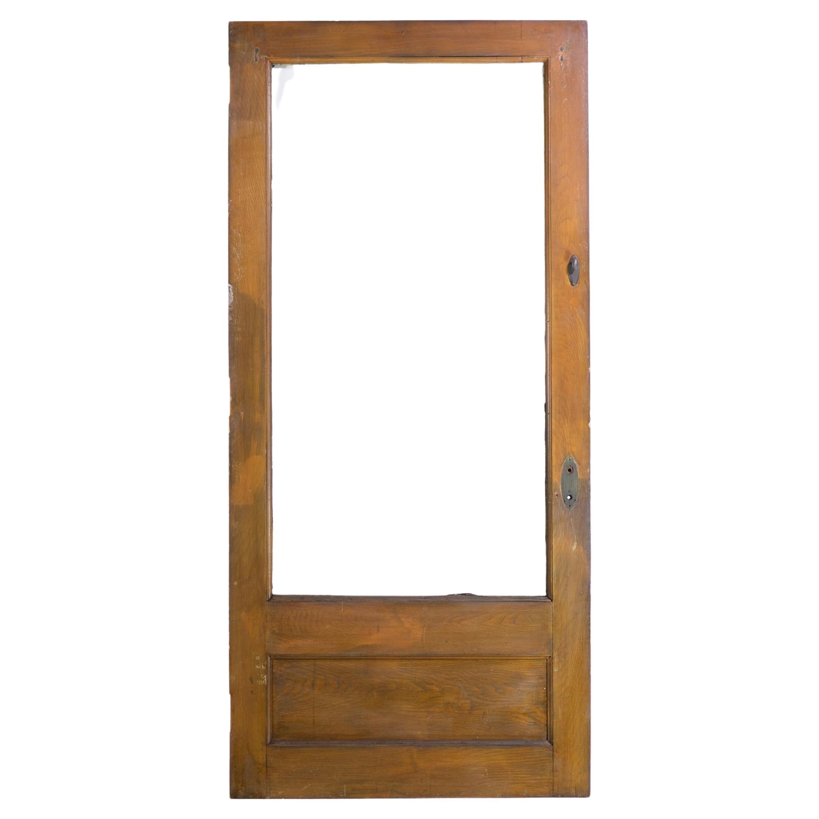 Solid Oak Entry Door Large Upper Lite 103.25 x 48 For Sale at 1stDibs