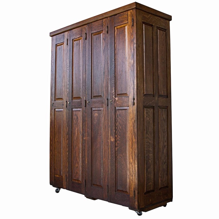 Solid Oak Lockers at 1stDibs