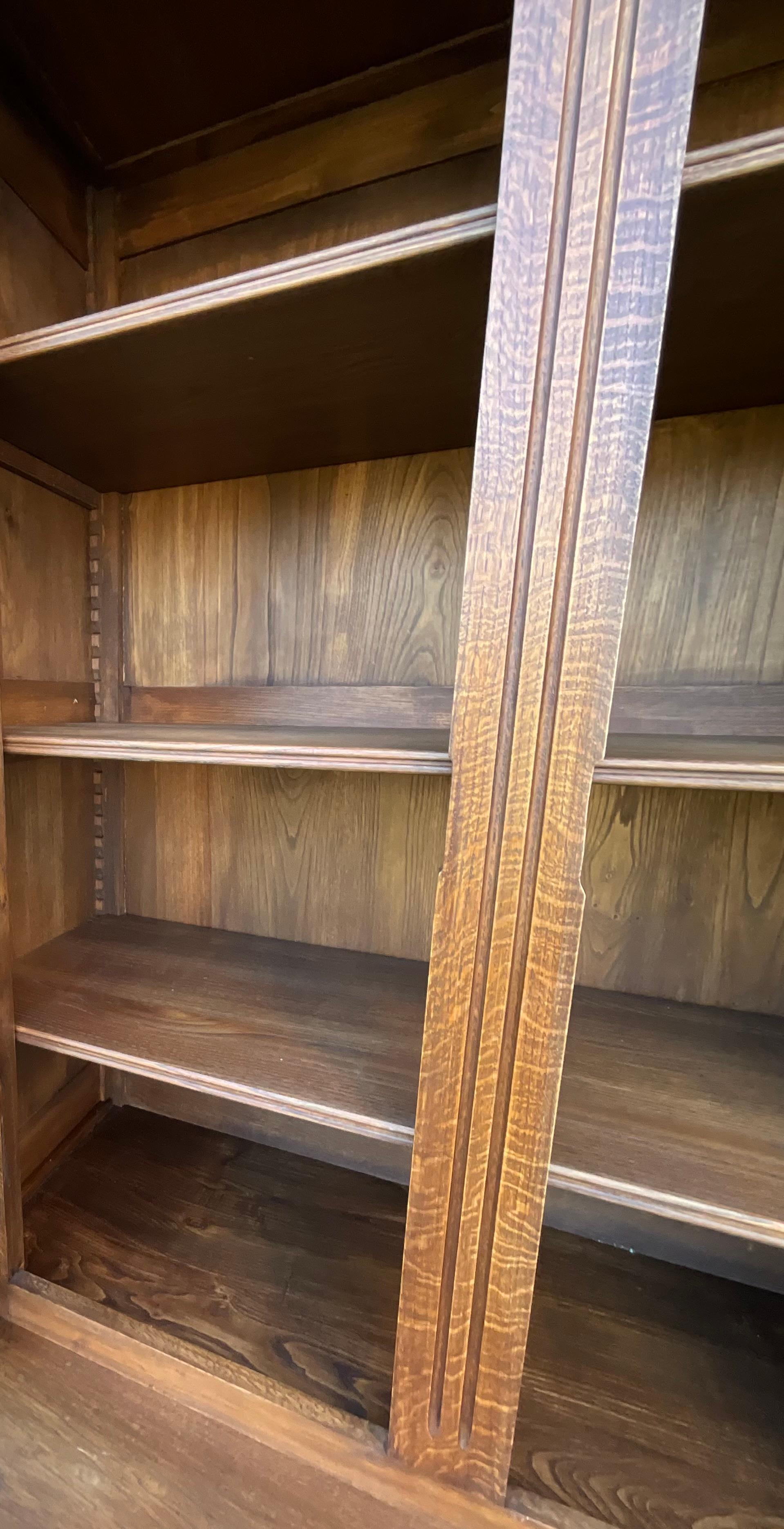 Solid Oak Louis XIII-Style Contemporary Bookcase For Sale at 1stDibs