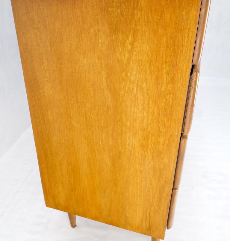 Solid Oak Mid-Century Modern 4 Drawers American Bachelor Chest Dresser ...
