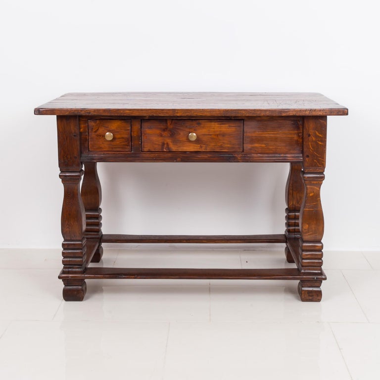 Solid Oak Table, 18th / 19th Century, Rustic Style, Prep or Dining ...