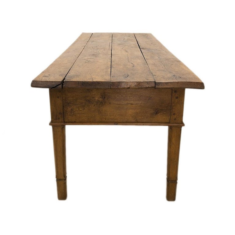 Solid Oak Table, circa 1850, Rustic Style, Prep or Dining Table at 1stdibs