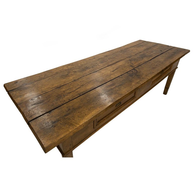 Solid Oak Table, circa 1850, Rustic Style, Prep or Dining Table at 1stdibs