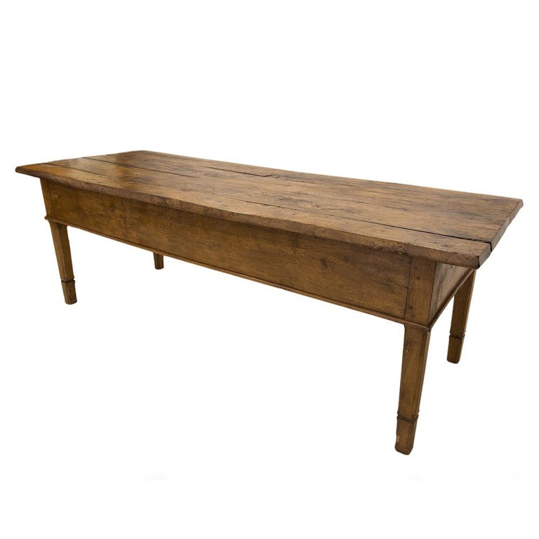 Solid Oak Table, circa 1850, Rustic Style, Prep or Dining Table at 1stdibs