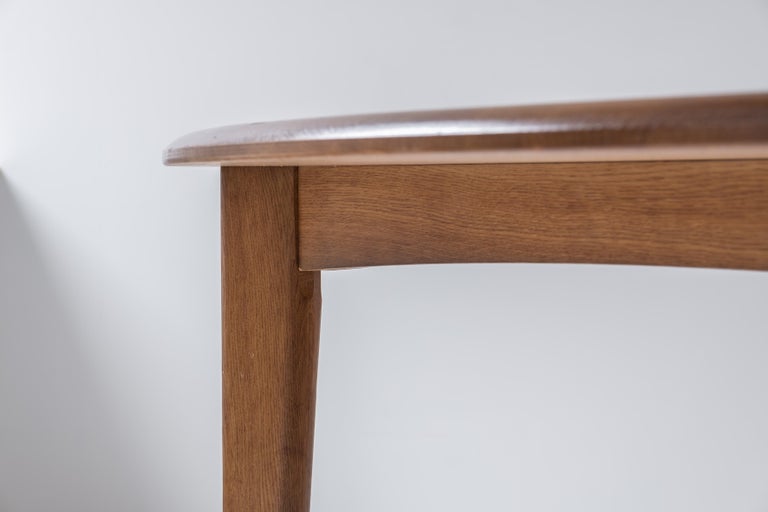 Solid Oak Triangle Shaped Dining Table from France, Designed in the ...