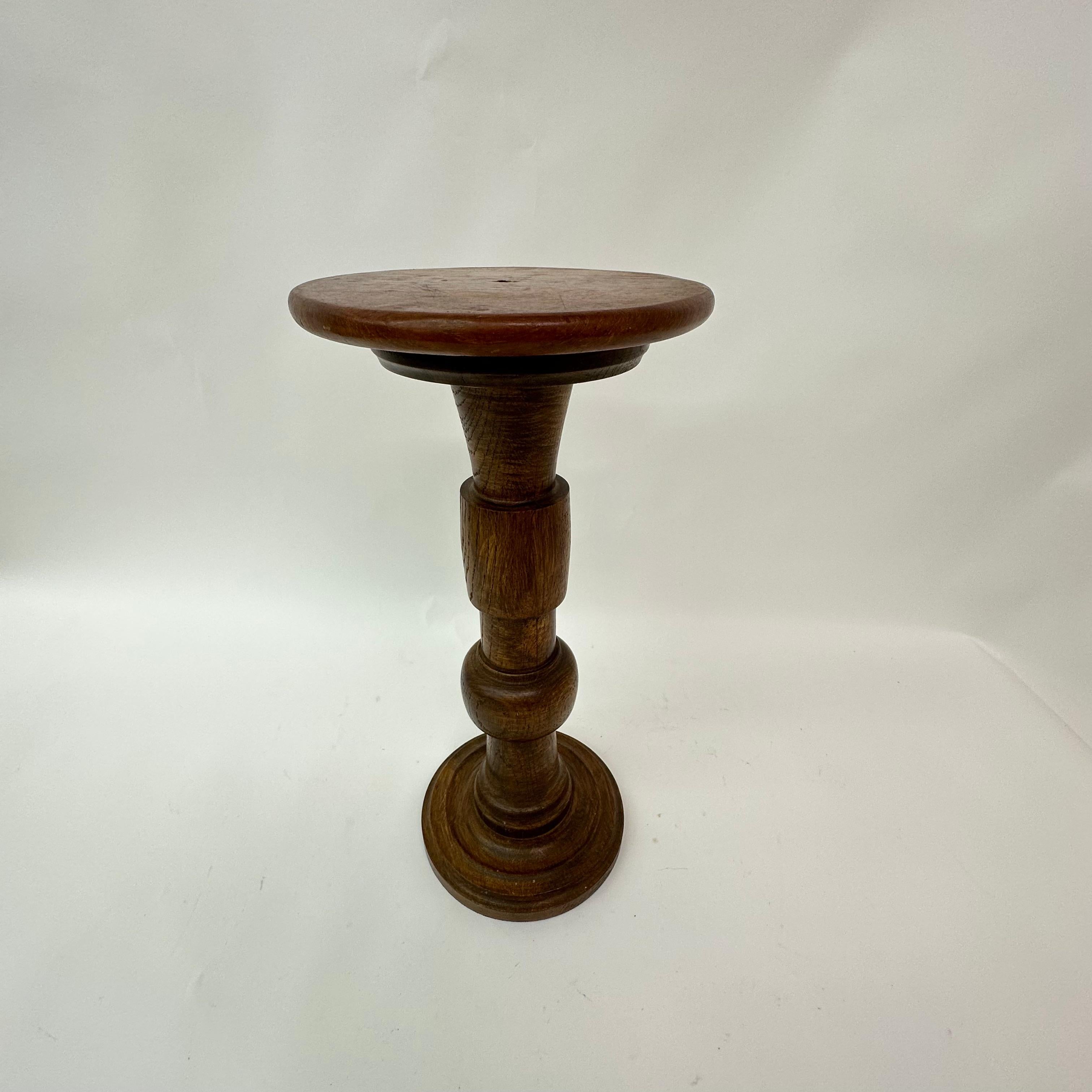 Solid oak wooden column plinth pillar , 1970’s For Sale at 1stDibs