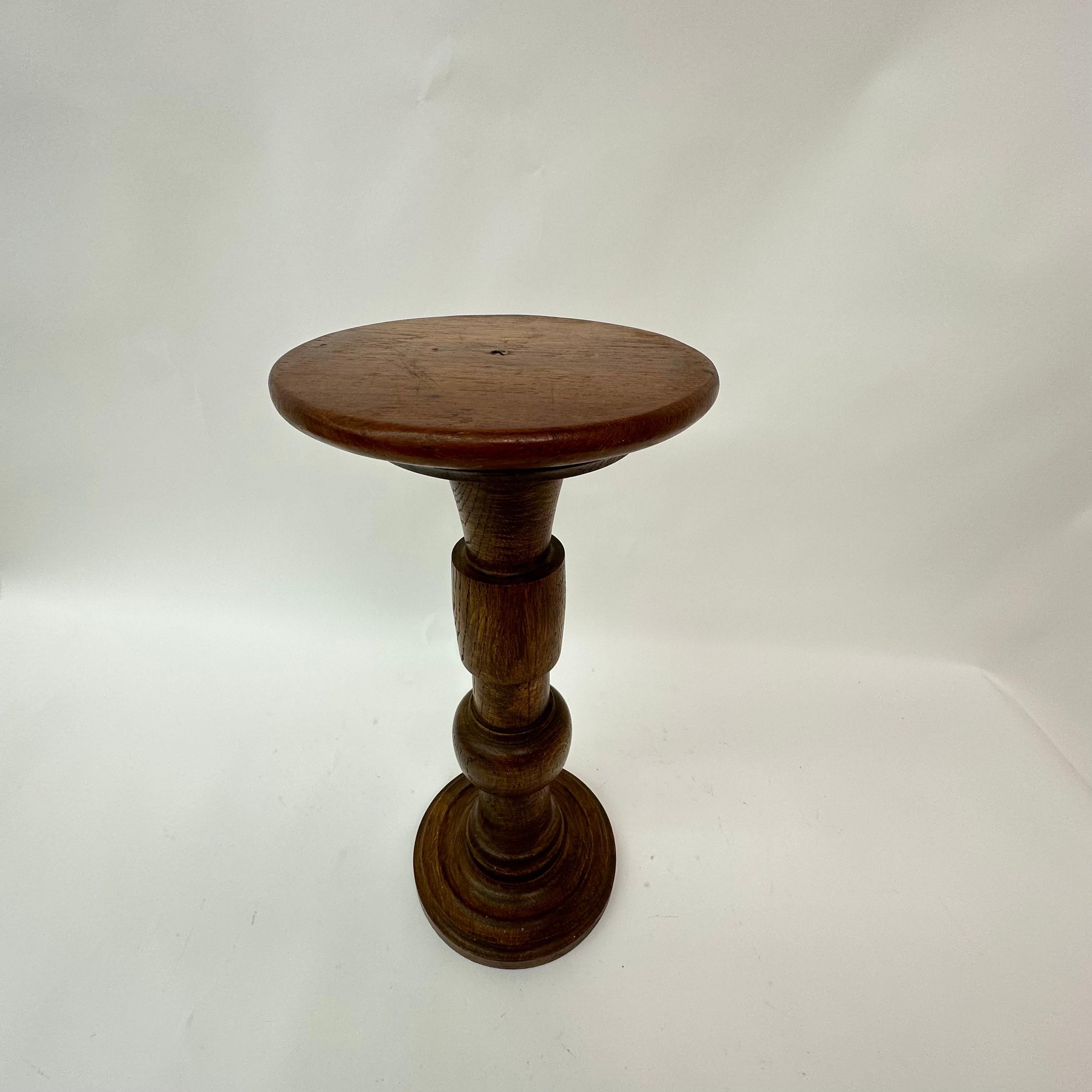 Solid oak wooden column plinth pillar , 1970’s For Sale at 1stDibs