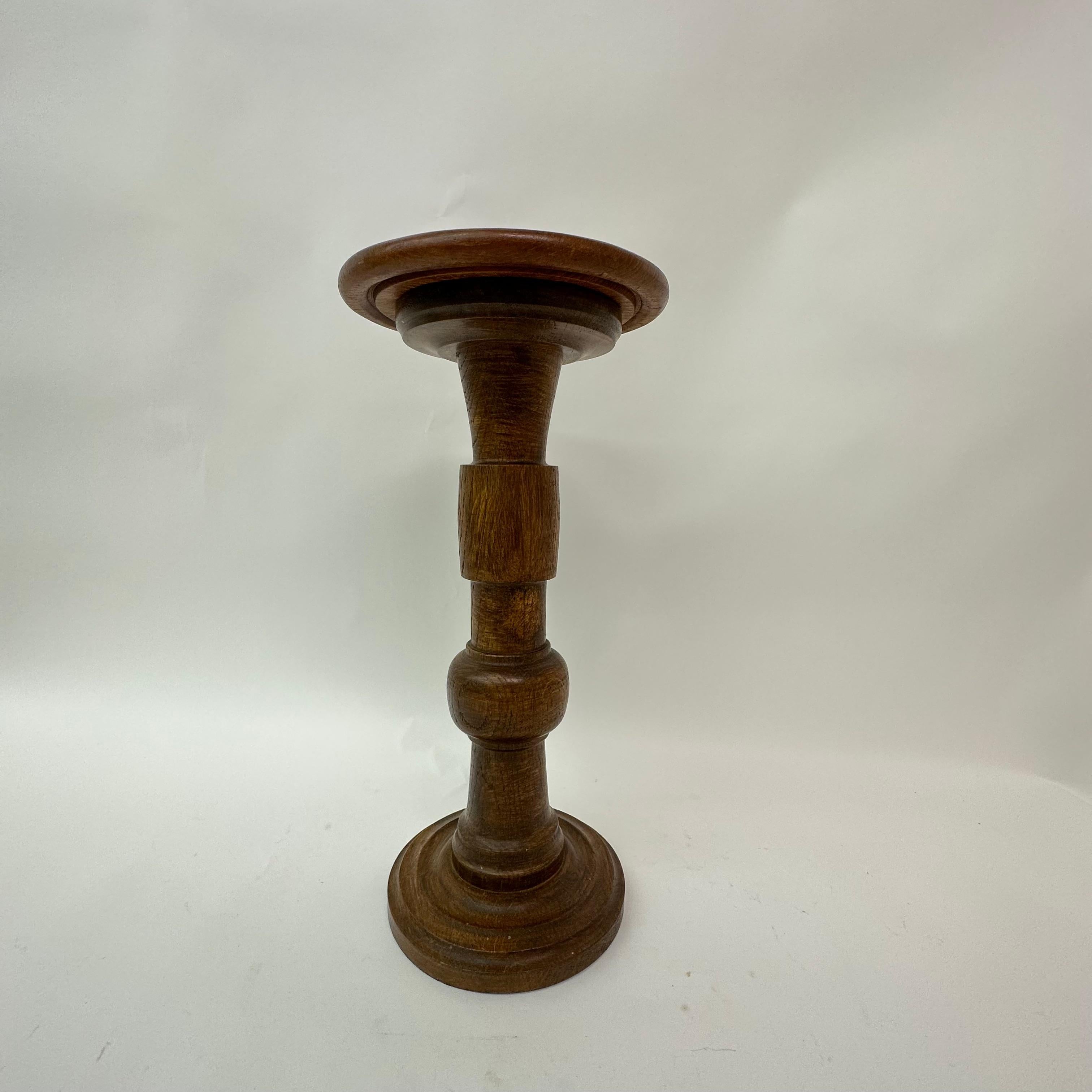 Solid oak wooden column plinth pillar , 1970’s For Sale at 1stDibs